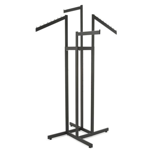 Storage & Organization | Clothing Rack Heavy Duty Black 4 Way Rack ...